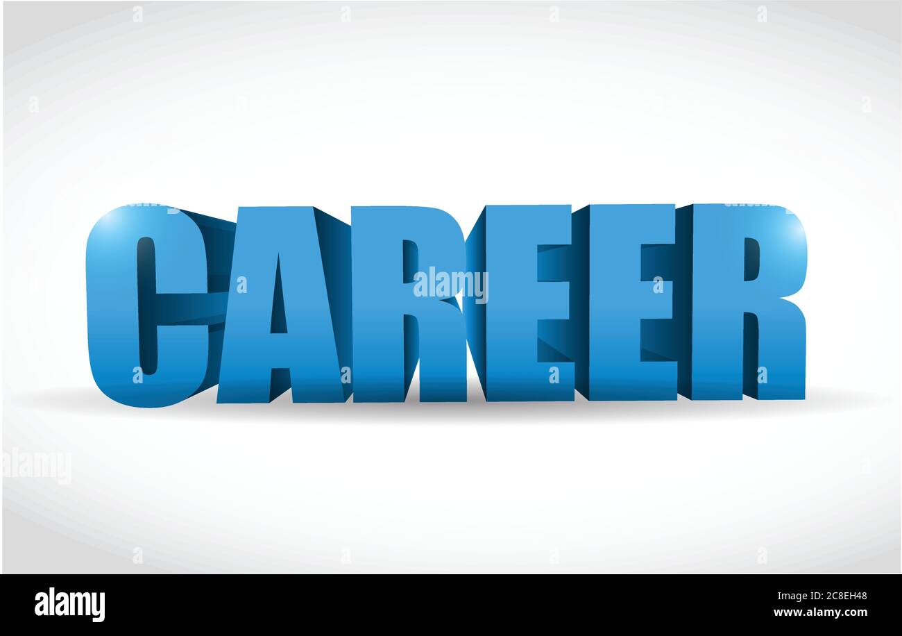 Career 3d text illustration design over a white background Stock Vector ... Career 3d text illustration design over a white background Stock Vector ...