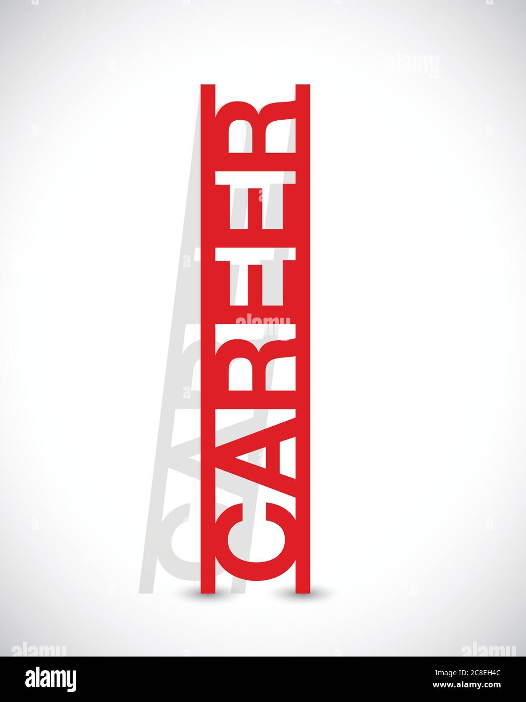 Career text ladder concept illustration design over a white background ...