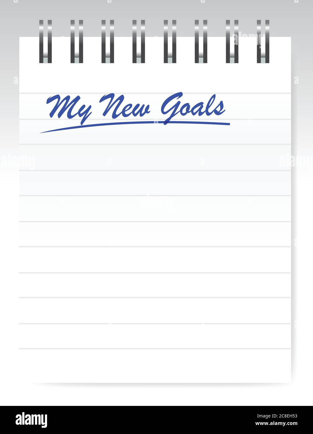 My new goals notepad illustration design over a white background Stock ...