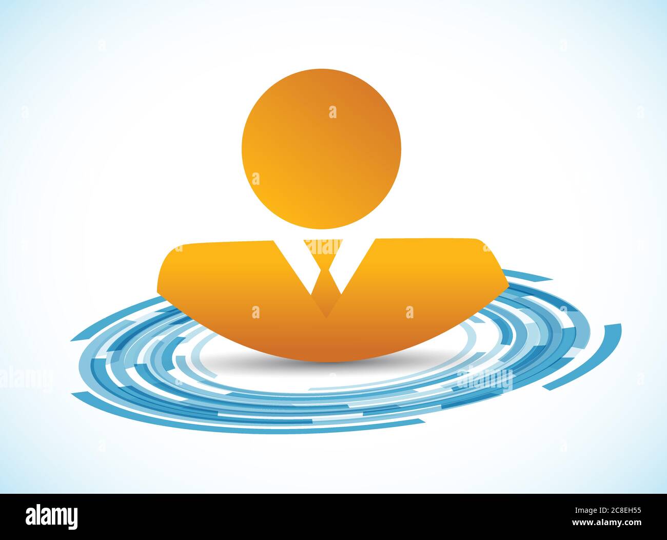 Avatar technology connection illustration design over a white ...