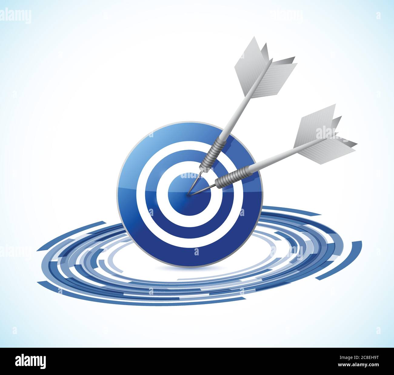 Hit the target concept illustration design over a white background ...