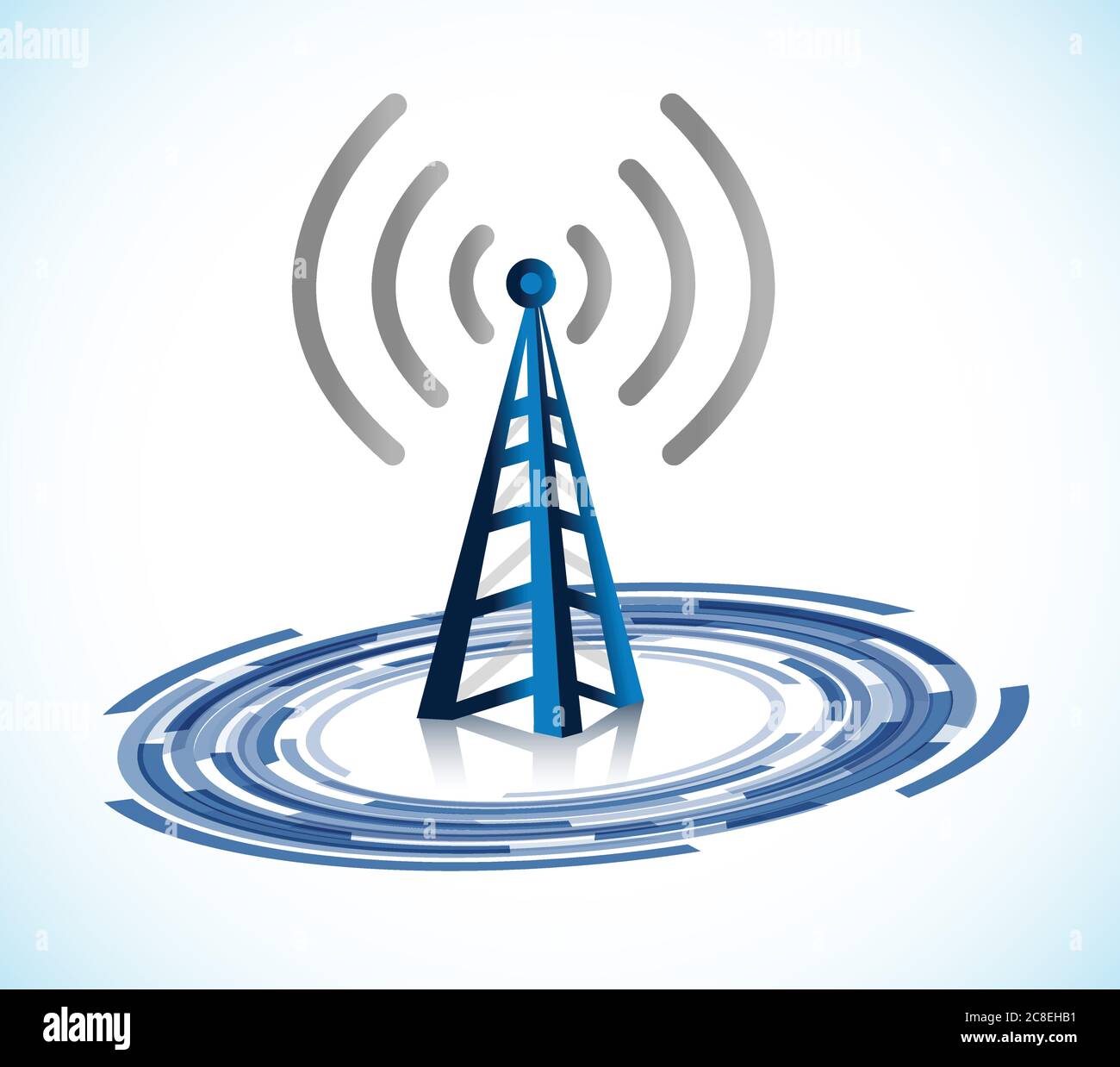 Wifi tower connection illustration design over a white background Stock ...