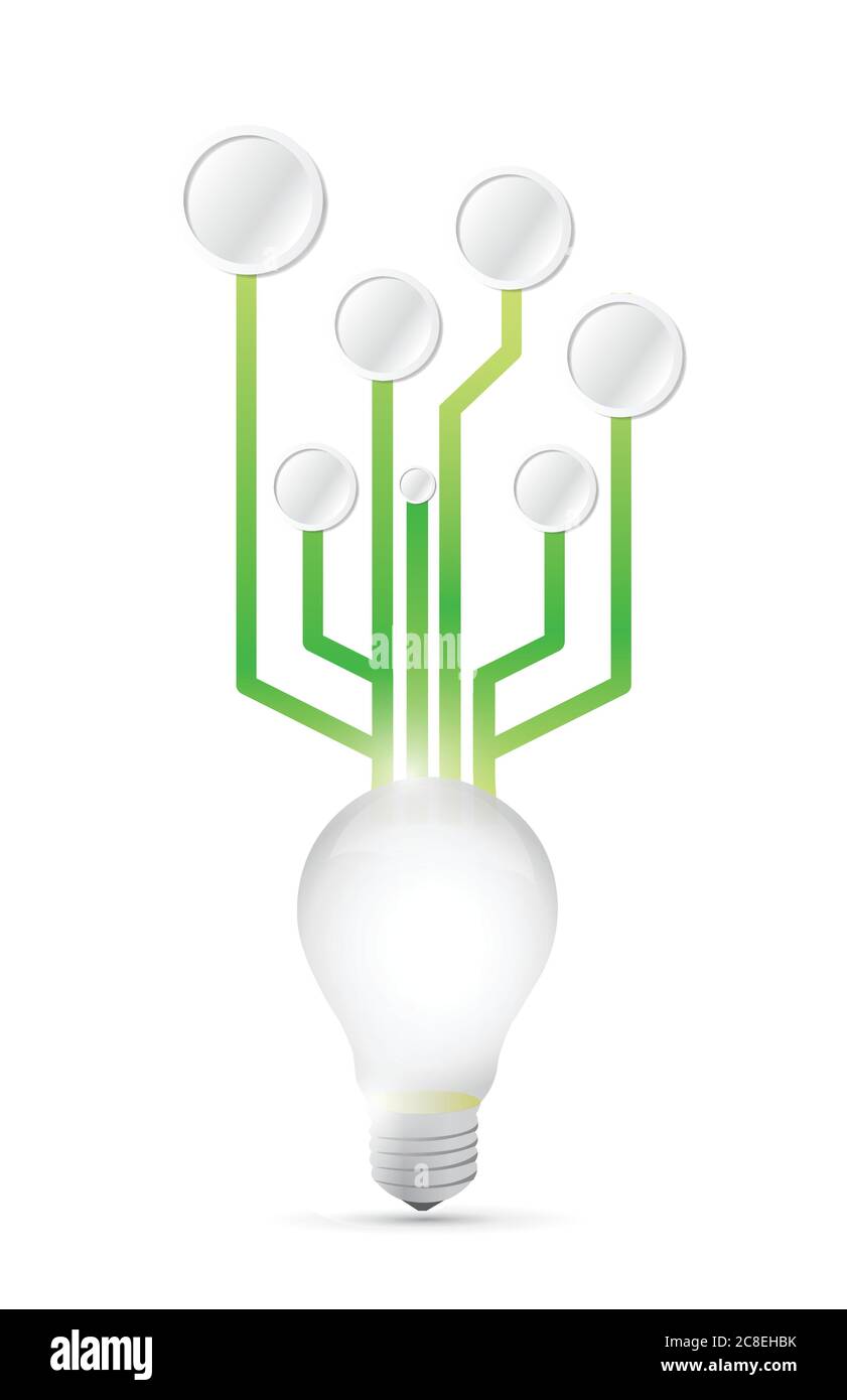Idea circuit concept illustration design over a white background Stock ...
