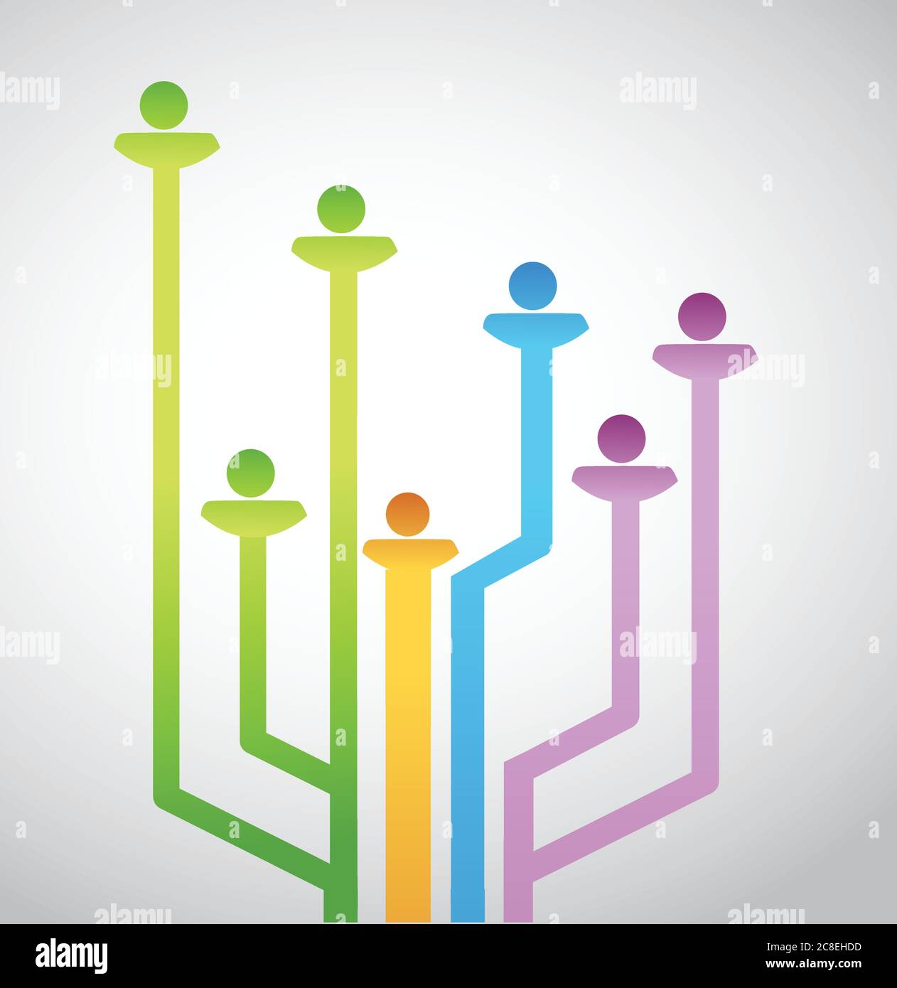 People avatar network connection. illustration design over a white ...