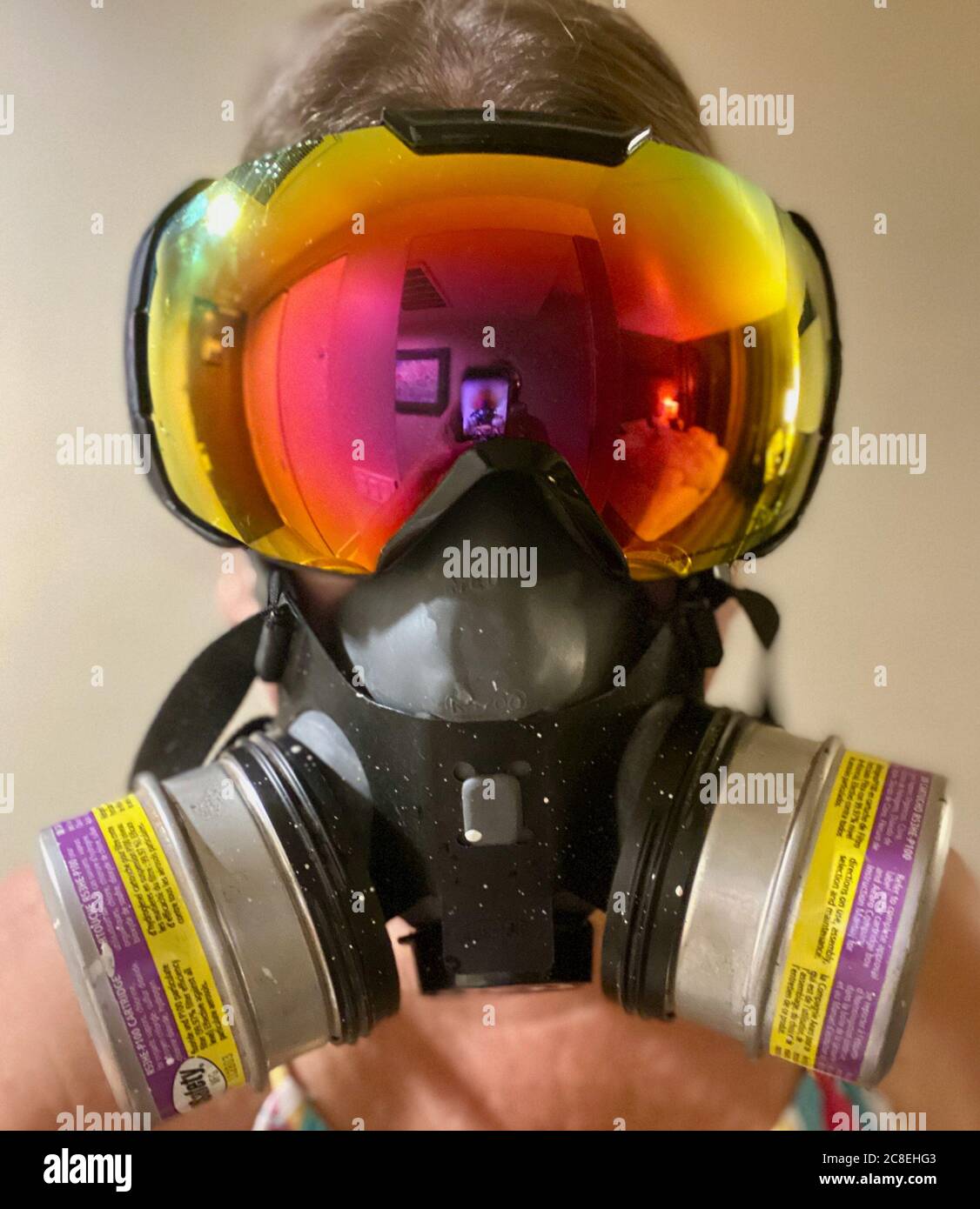 July 23, 2020, Portland, Oregon, U.S: Self Portrait of Photojournalist ...