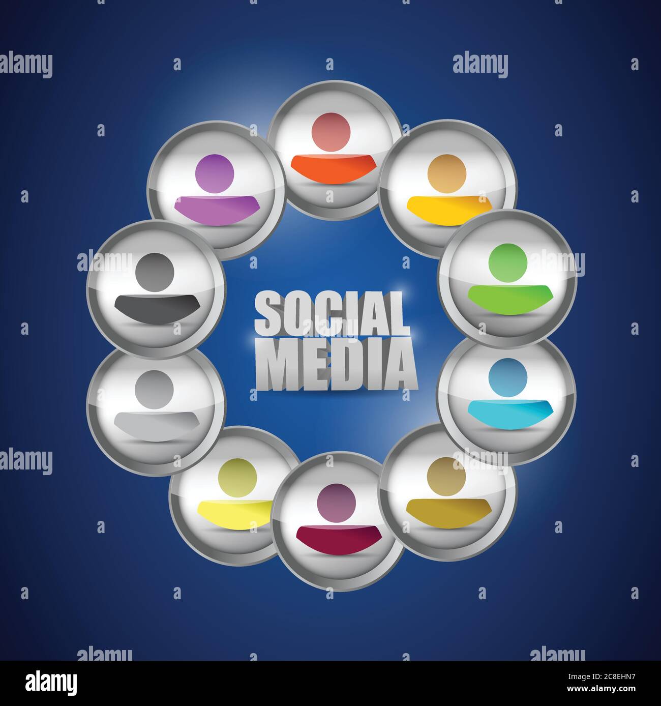 Diversity social media concept illustration. people illustration design ...