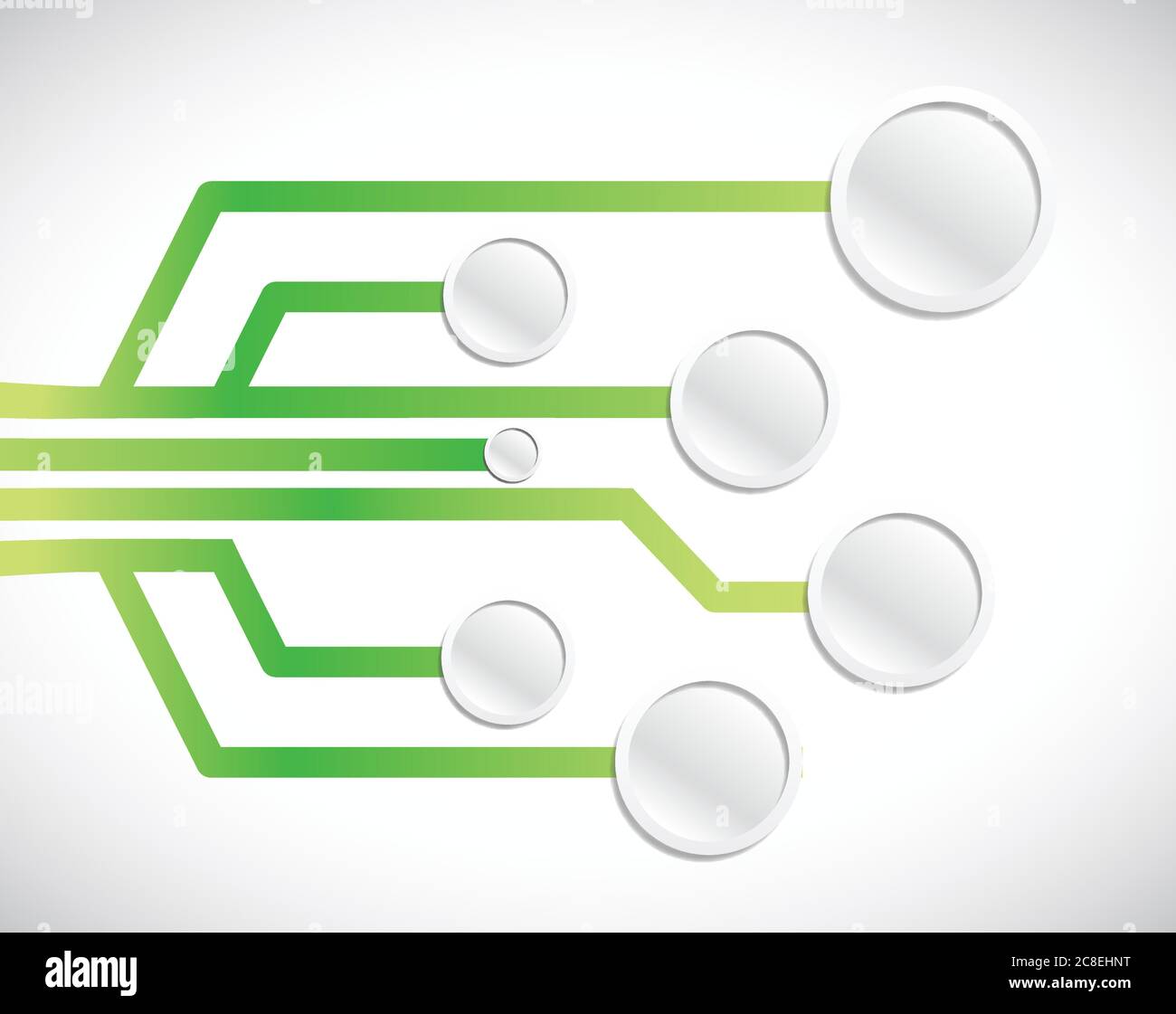 Circuit network diagram illustration design over a white background ...
