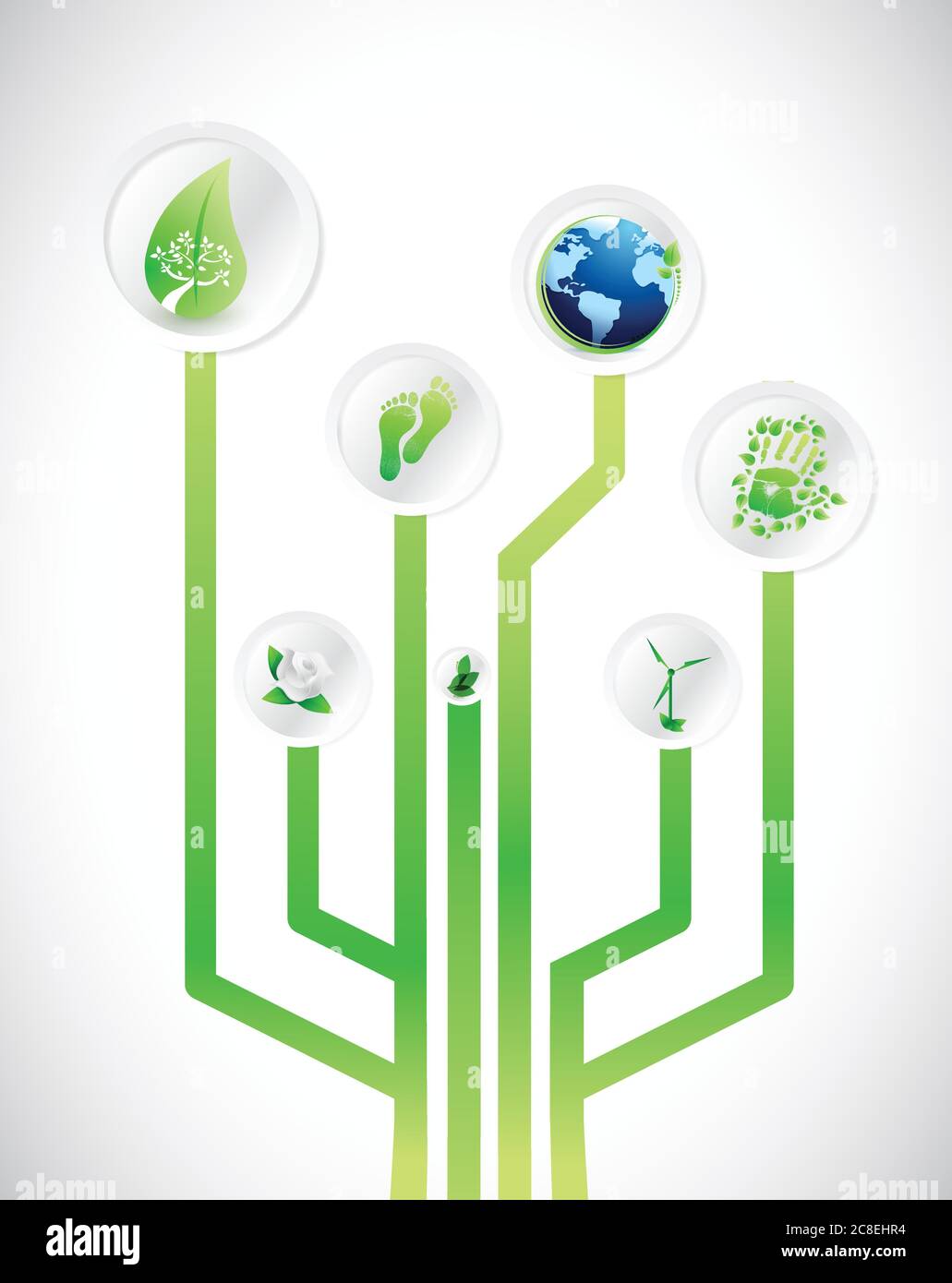 Eco friendly diagram illustration design over a white background Stock ...