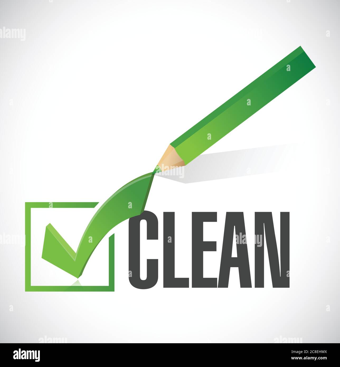 Clean check mark illustration design over a white background Stock ...