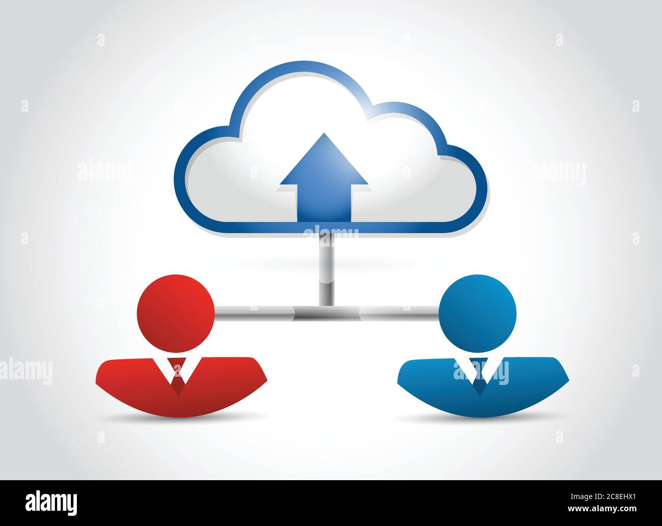People avatar cloud communication illustration design over a white ...
