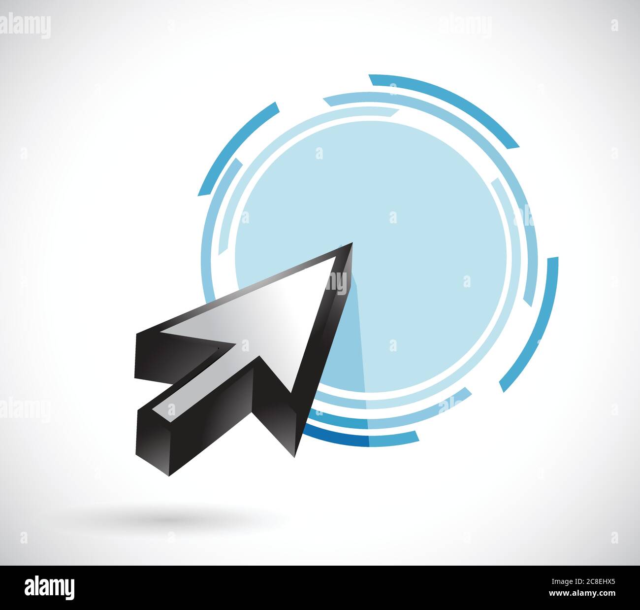 Click and cursor illustration design over a white background Stock ...