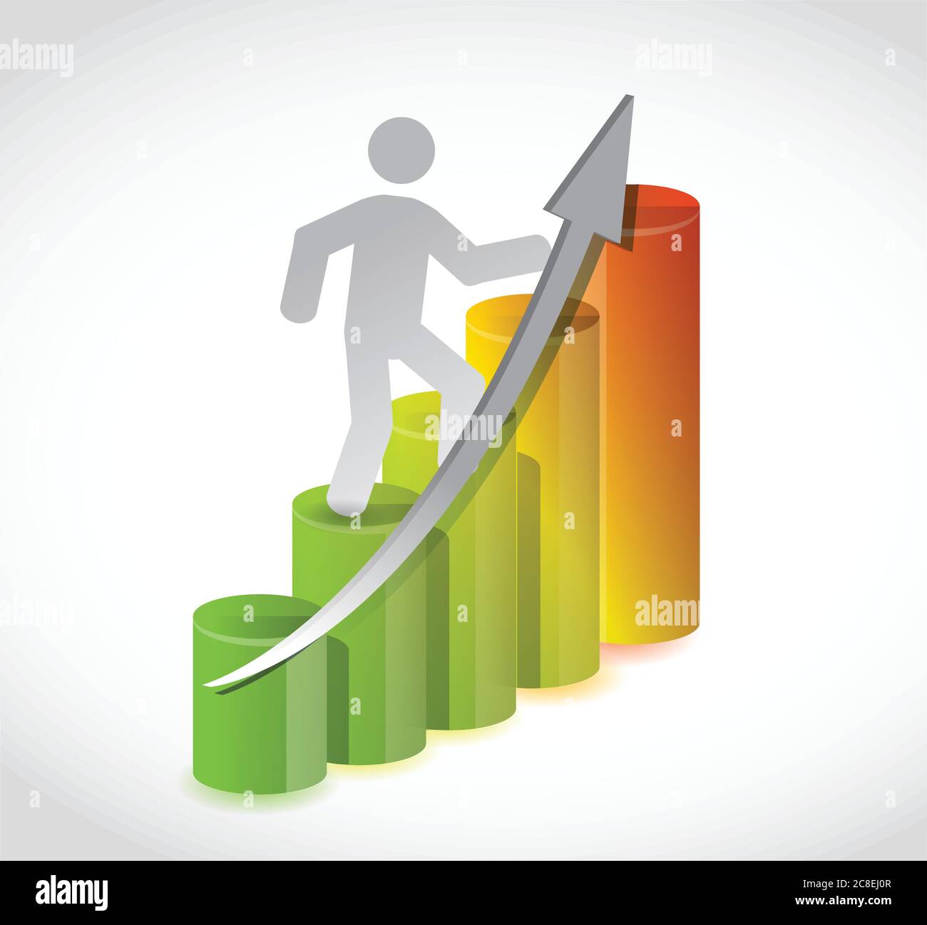 Upwards graph ladder Stock Vector Images - Alamy