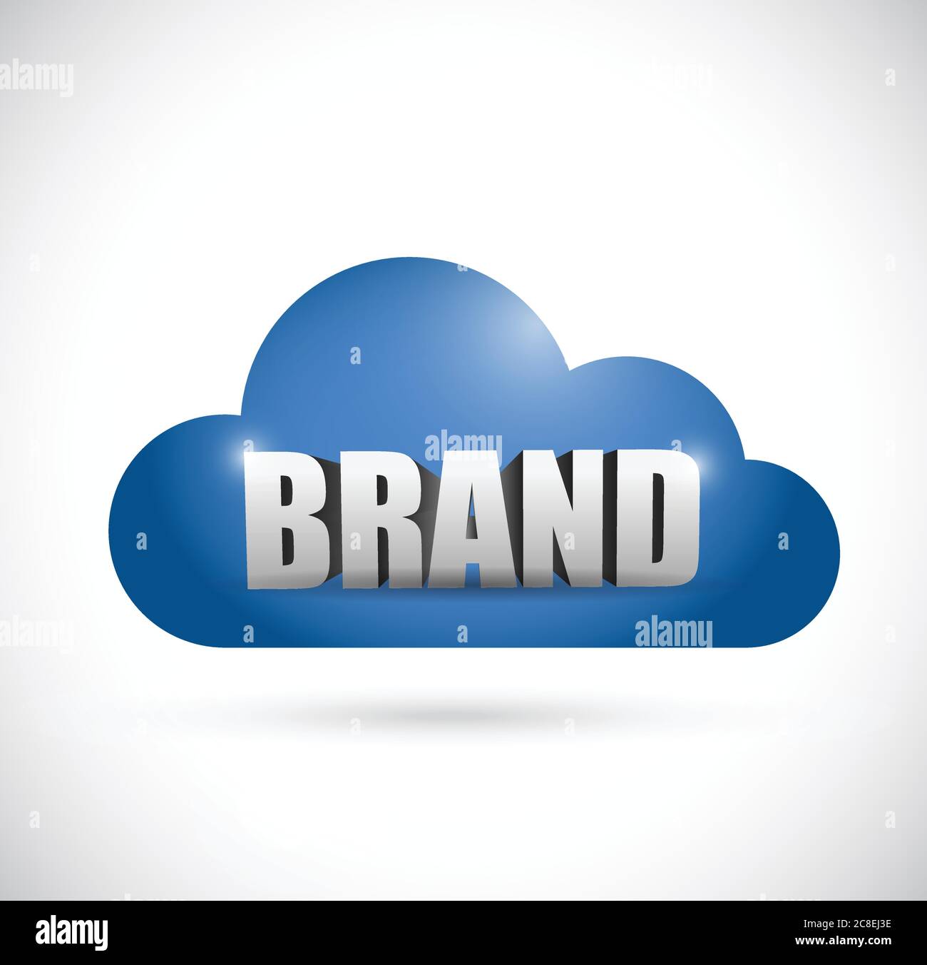 Brand cloud illustration design over a white background Stock Vector Image & Art - Alamy