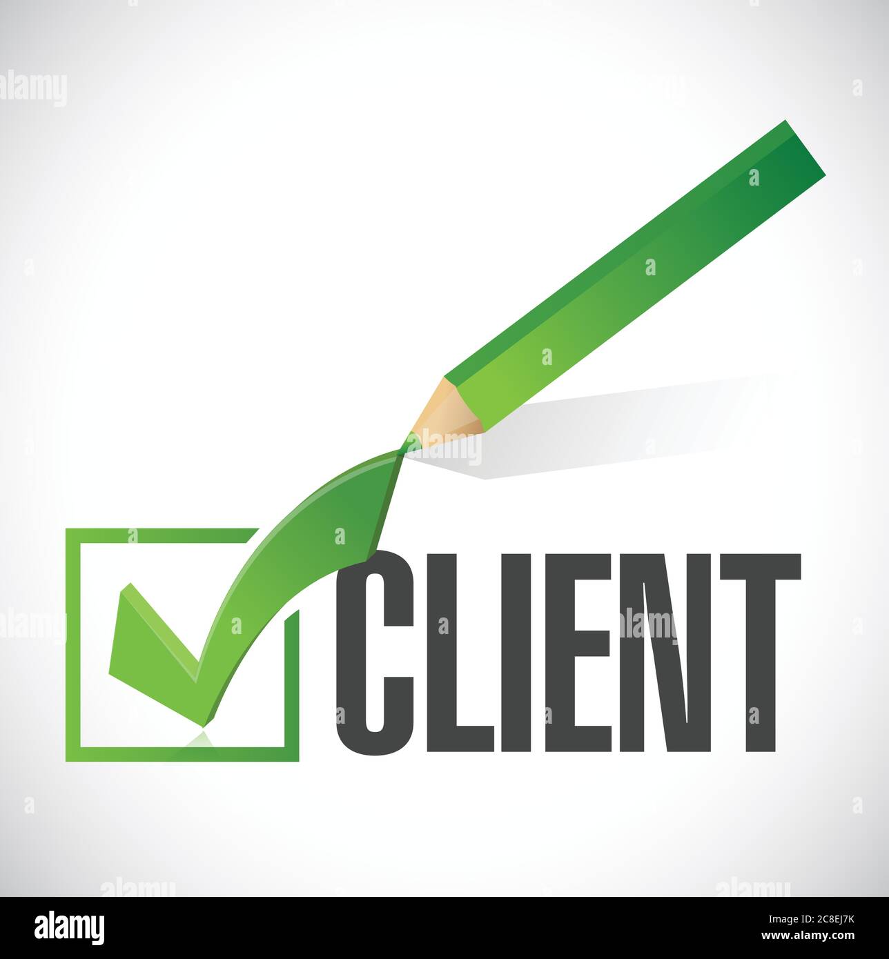 Client check mark illustration design over a white background Stock ...