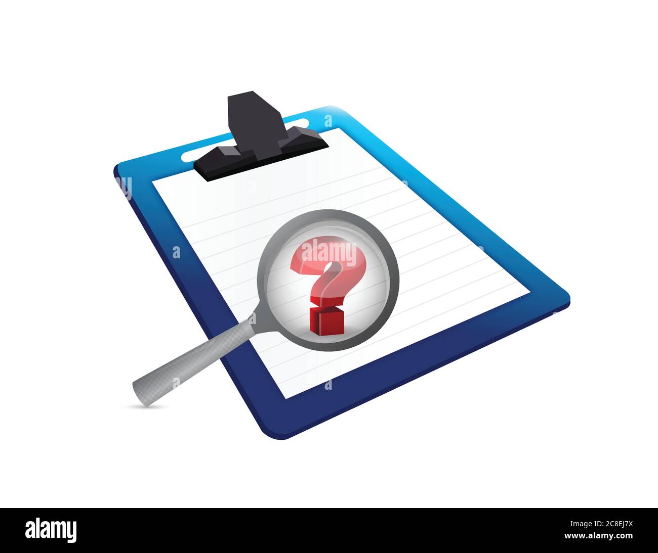 Question mark search and clipboard. illustration design over a white background Stock Vector ...
