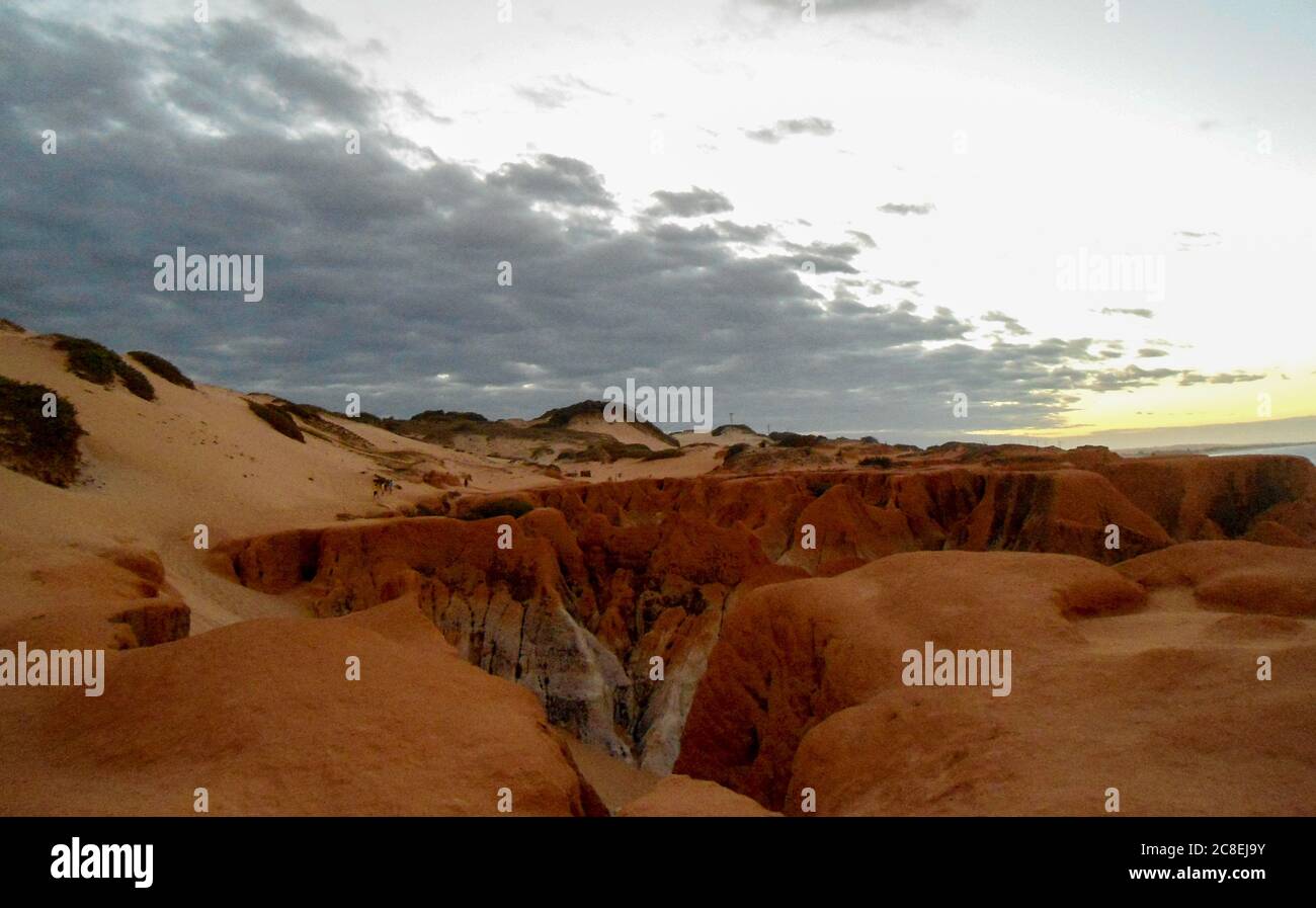 Sunset in the sands of Canoa Quebrada, Ceara, Brazil Stock Photo - Alamy