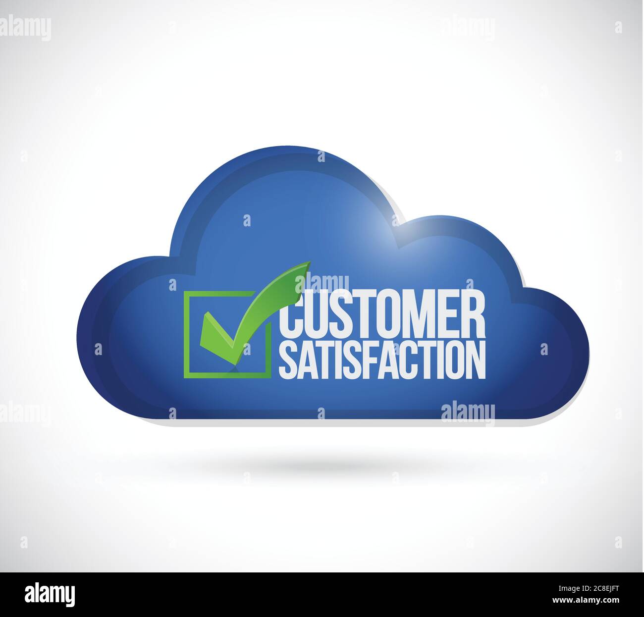 Cloud computing customer support check mark illustration design over a white background Stock ...