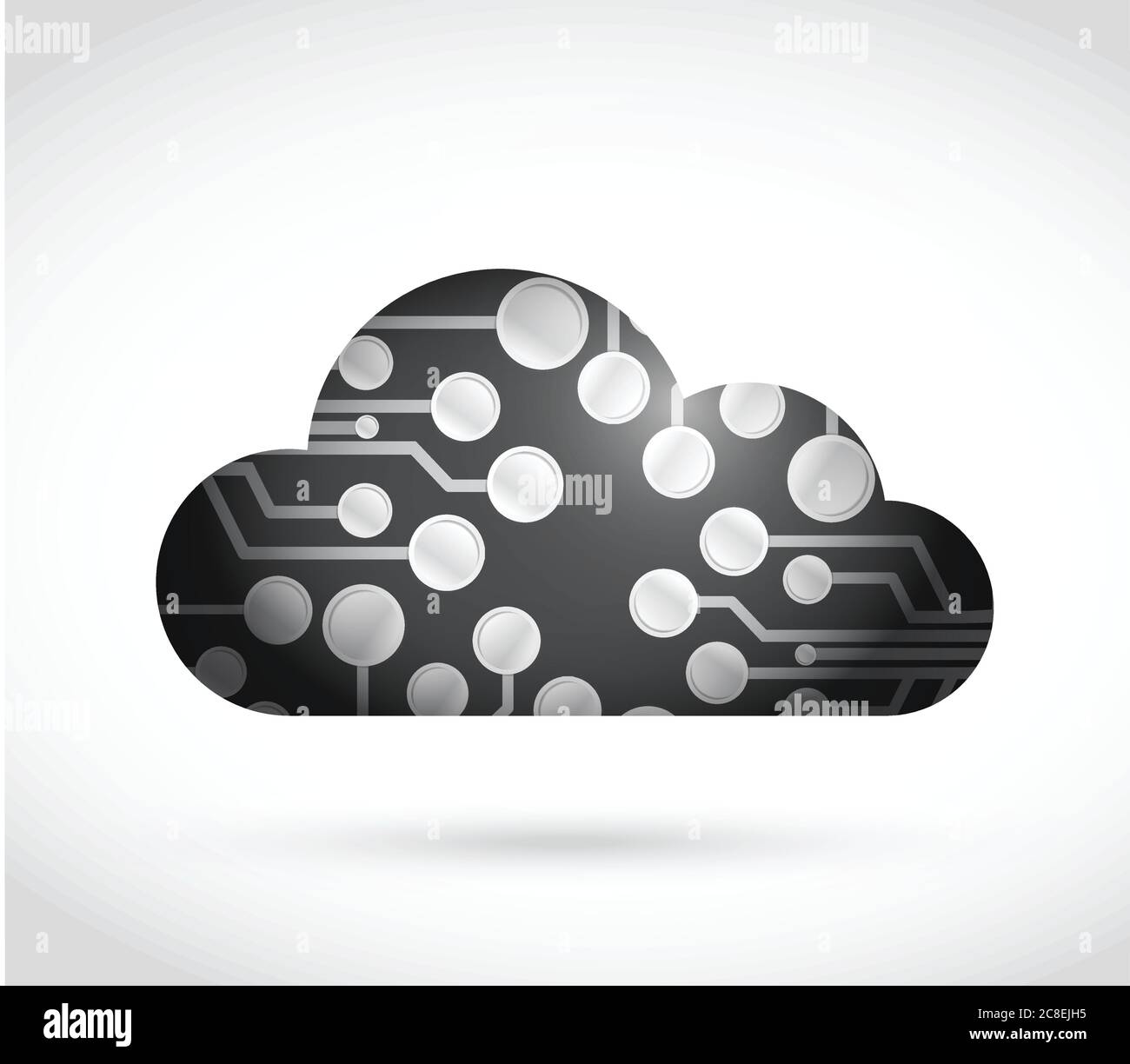Cloud computing concept circuit board Stock Vector Images - Alamy