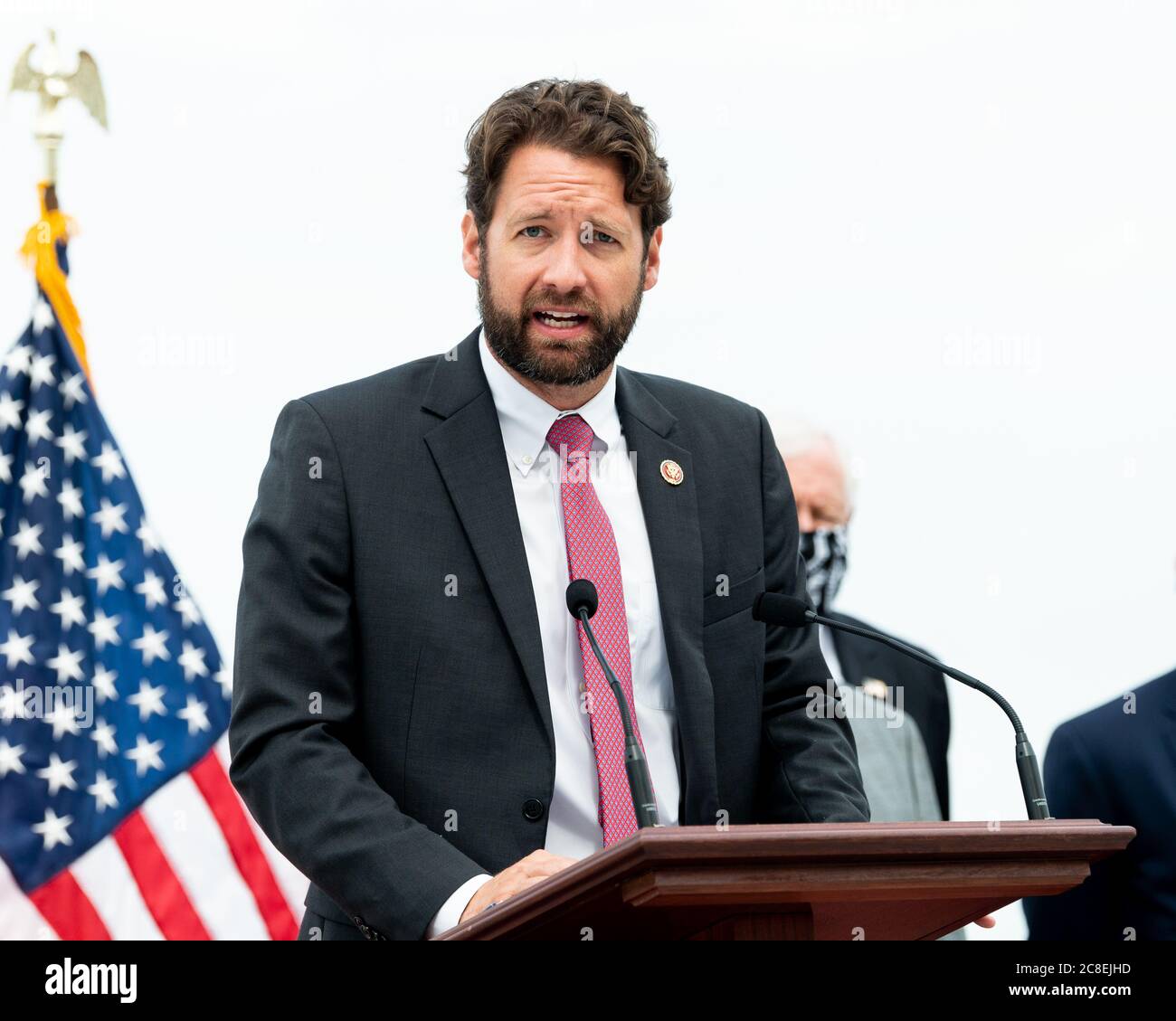 U.S. Representative Joe Cunningham (D-SC) speaks during the "enrolment ...