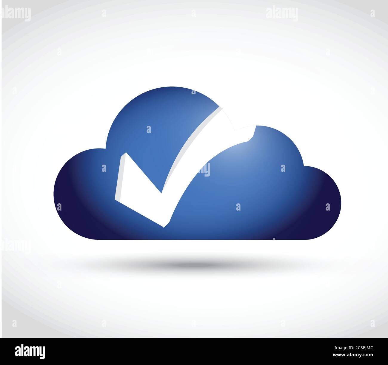 Cloud check mark illustration design over a white background Stock ...