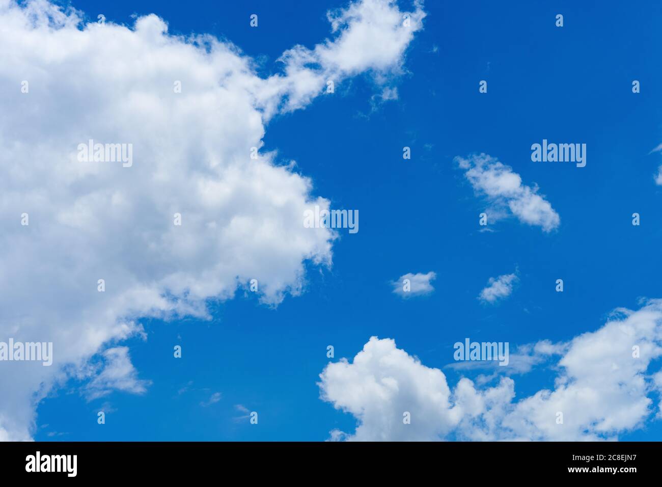 beautiful blue sky with white clouds in the noon time horizontal ...
