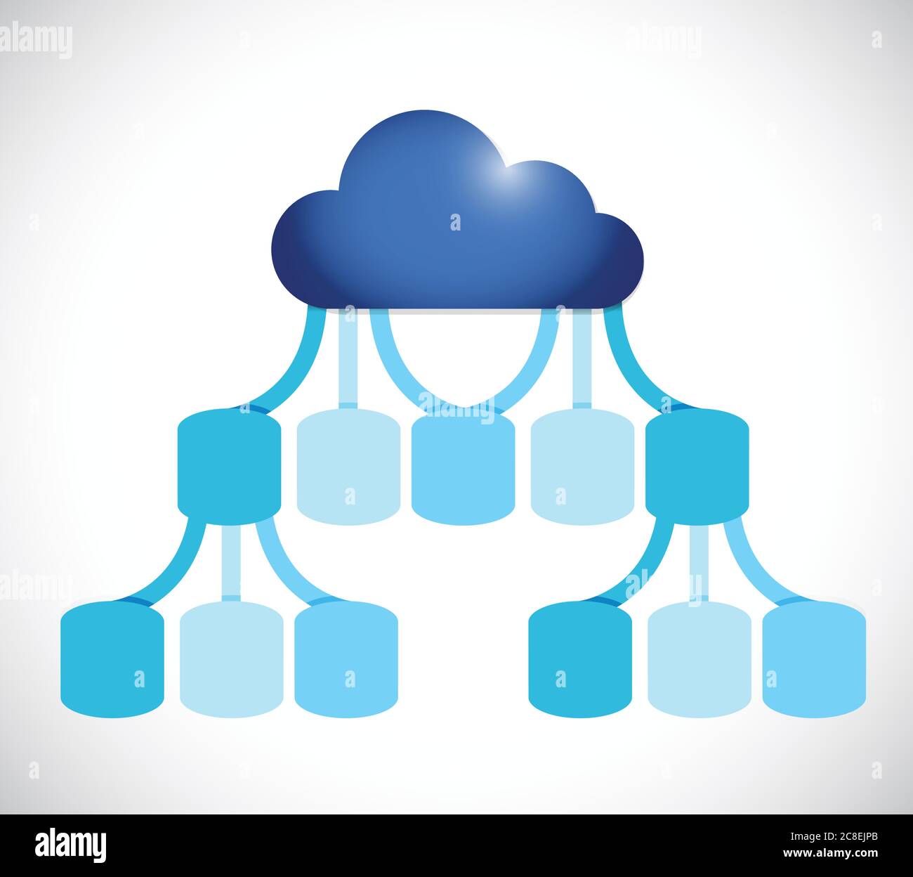 Infographics cloud network illustration design over a white background ...