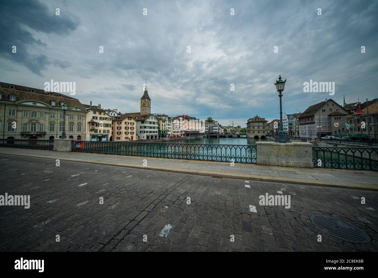 The bridges of Zurich over Limmat River Stock Photo - Alamy