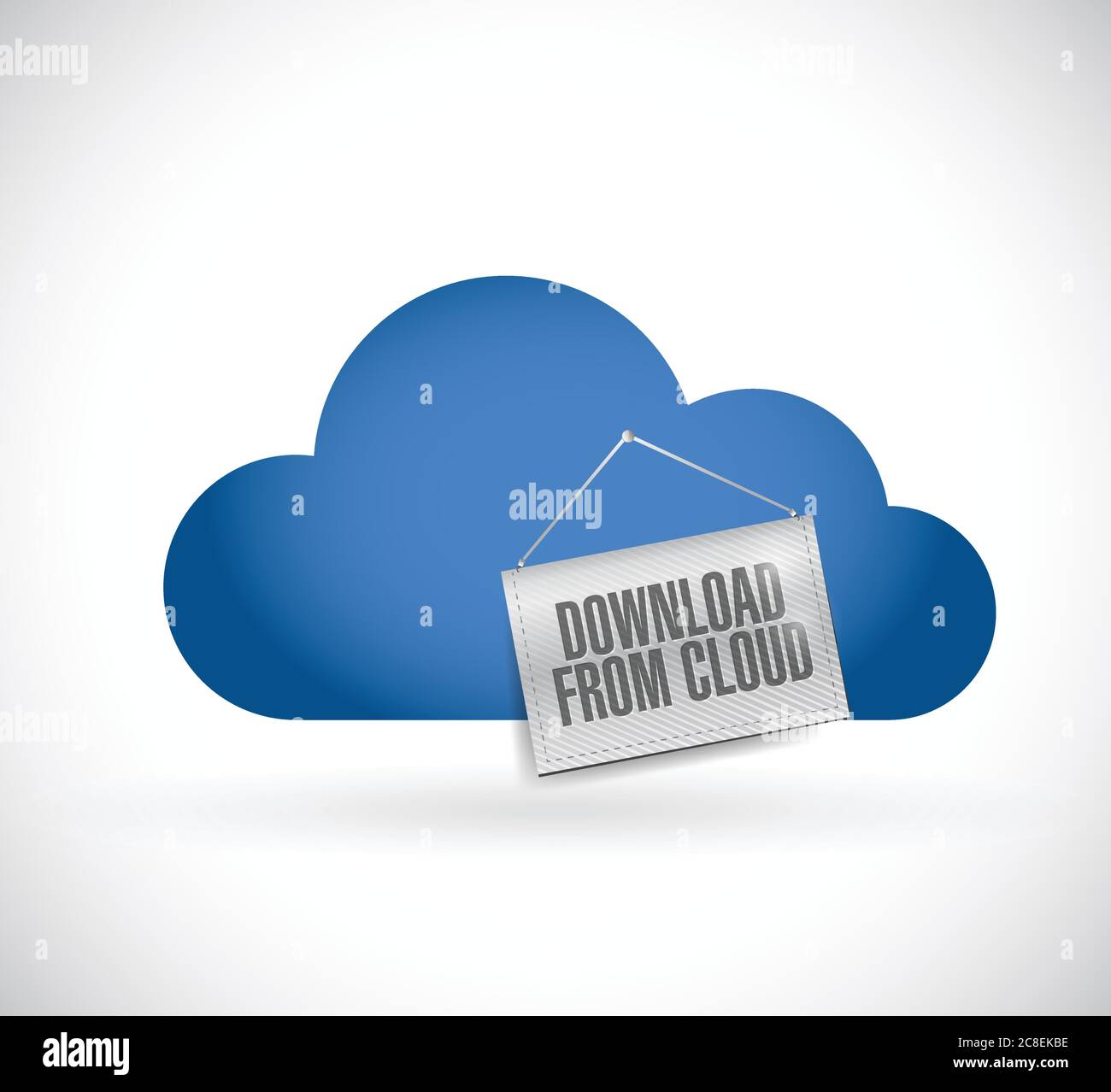 Download from cloud sign illustration design over a white background ...