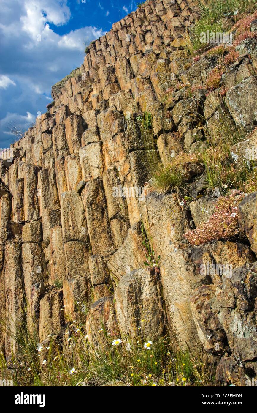 Basalt. Volcanic formation. Natural background. Kizilcahamam Ankara ...
