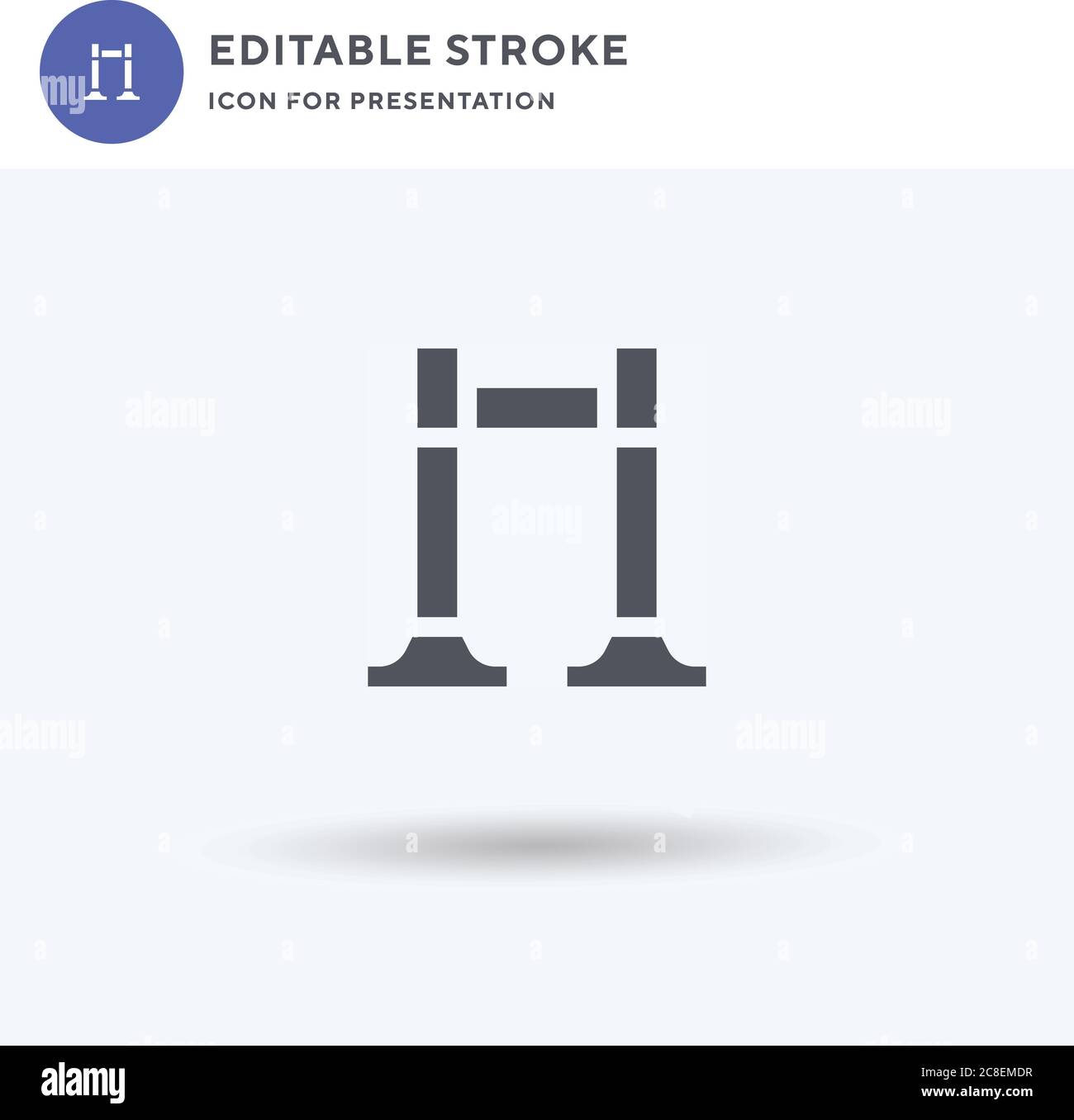 Barrier icon vector, filled flat sign, solid pictogram isolated on ...