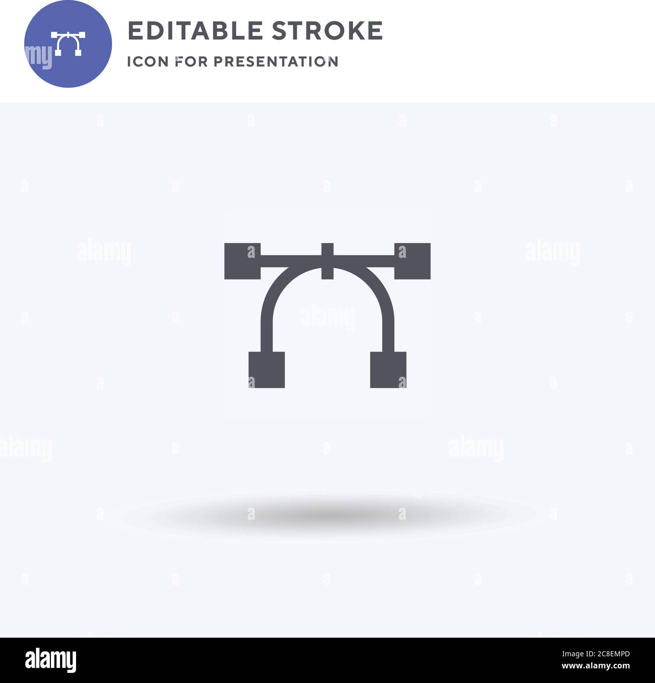 Paths icon vector, filled flat sign, solid pictogram isolated on white ...