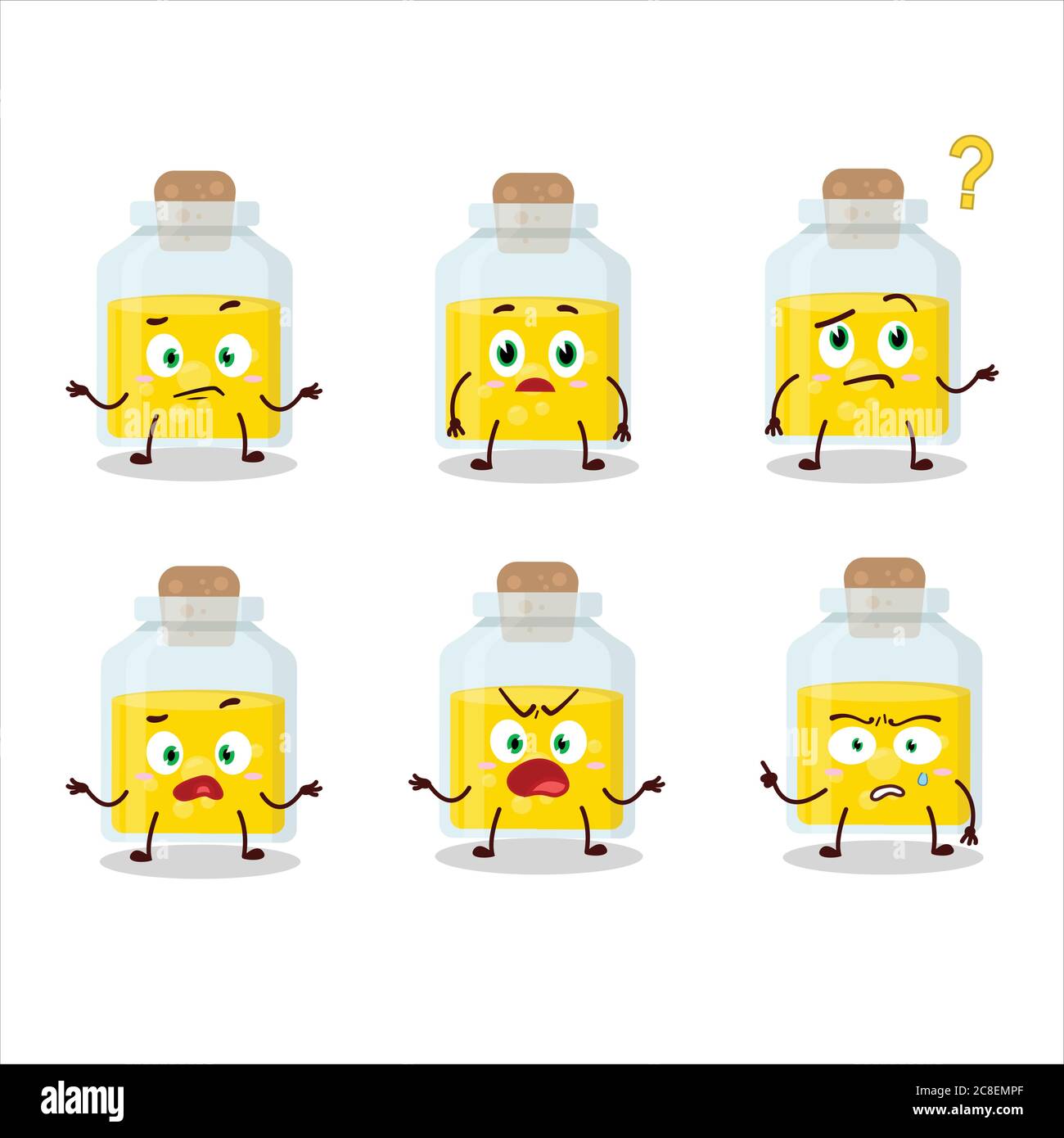 Cartoon character of yellow potionwith what expression Stock Vector ...