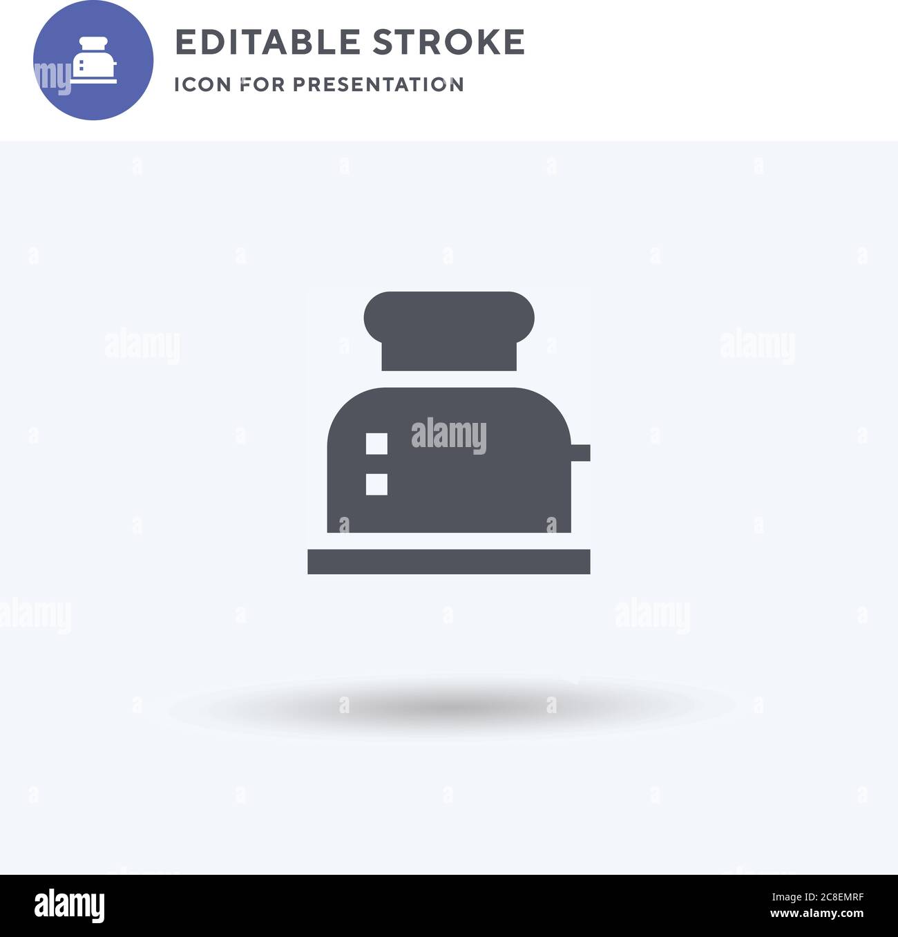 Bakery icon vector, filled flat sign, solid pictogram isolated on white ...