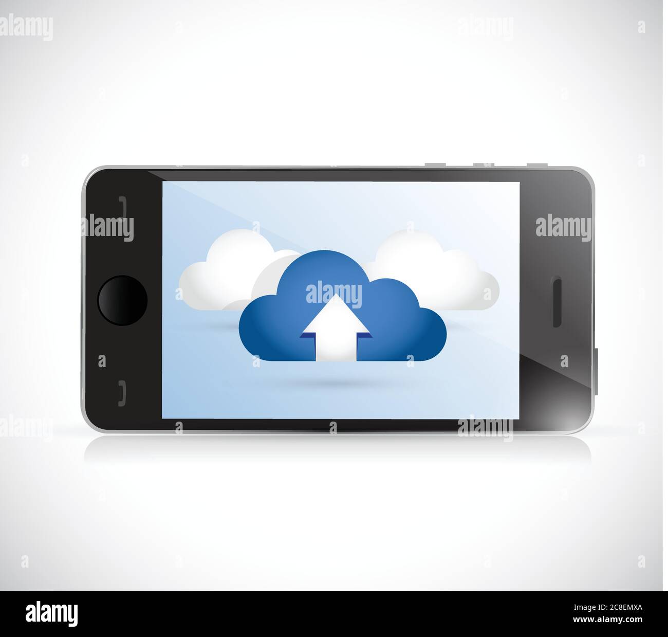 Phone set clouds illustration Stock Vector Images - Alamy