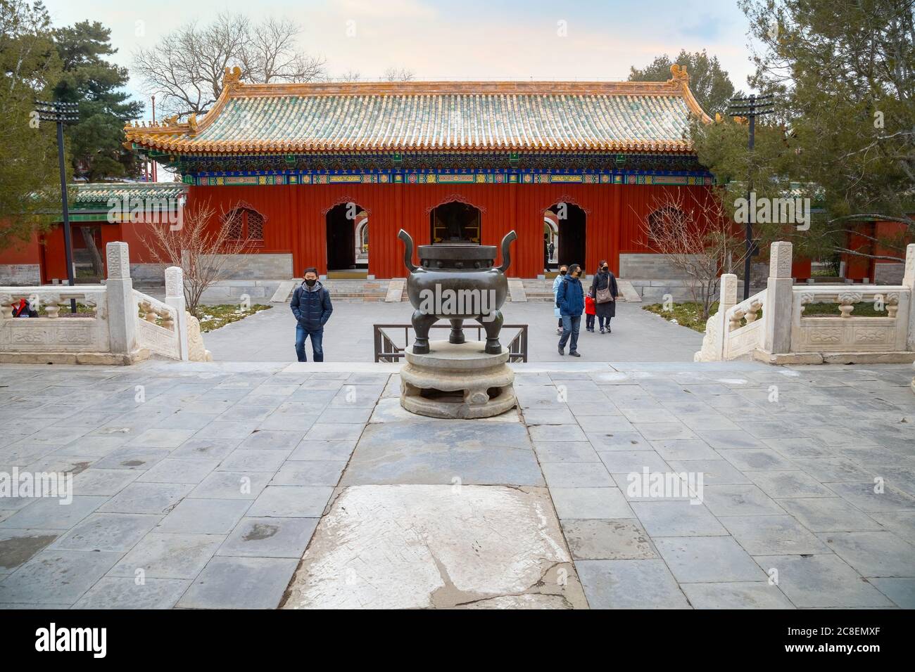Beijing, China - Jan 11 2020: Heavenly King Temple was a Lama temple in ...
