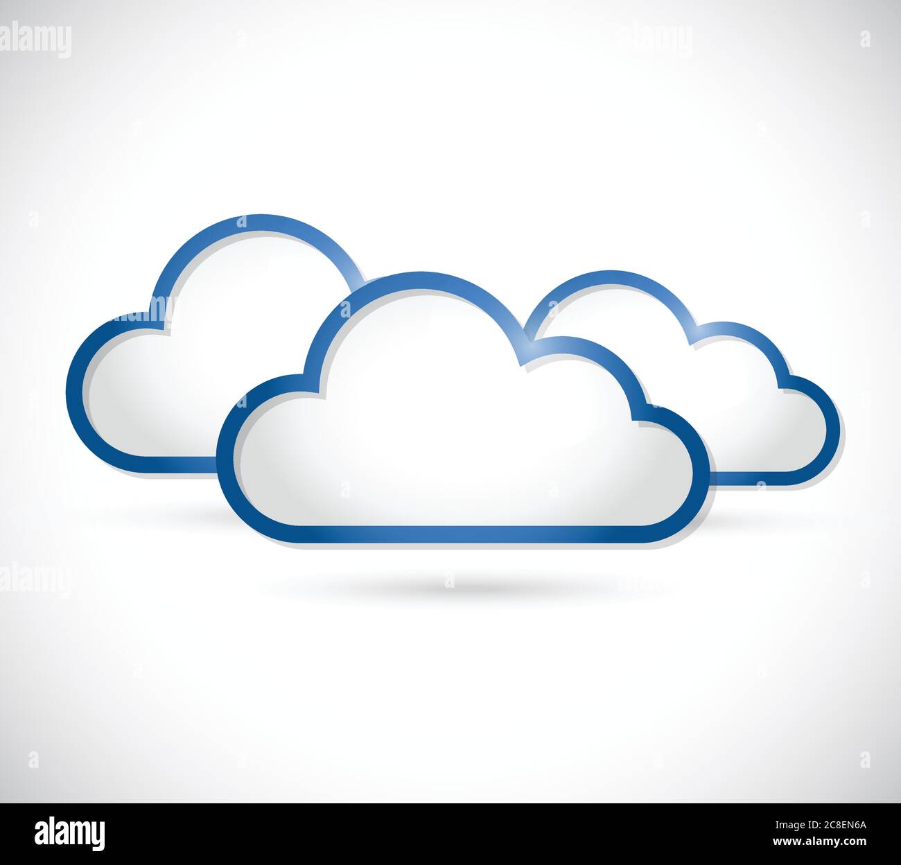 Set of clouds illustration design over a white background Stock Vector ...