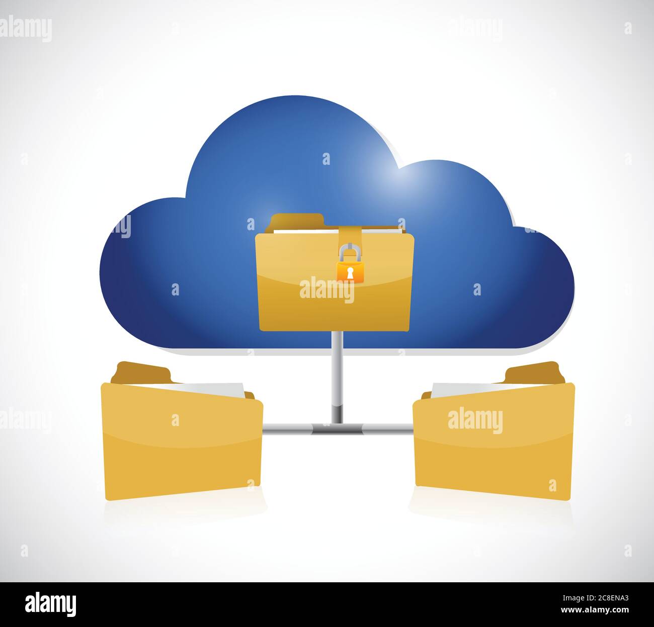 Folder diagram network illustration design over a white background ...