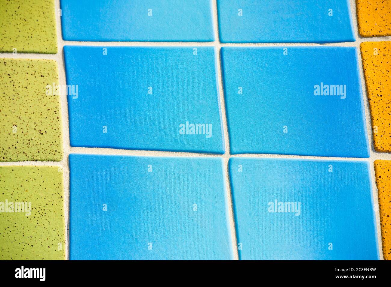 Beautiful colored and decorative mosaic of curved floor tiles, pattern ...