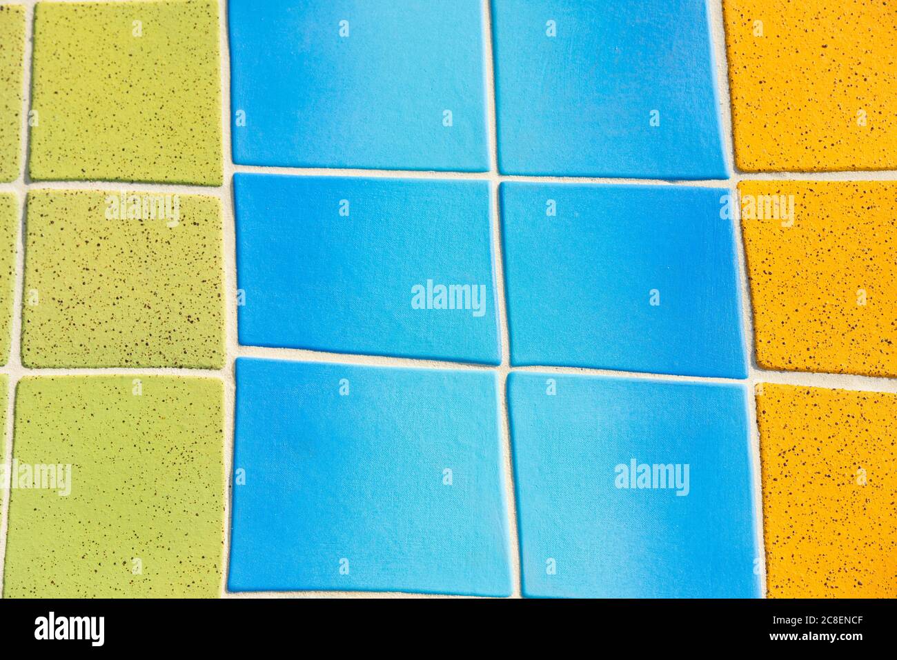 Beautiful colored and decorative mosaic of curved ceramic tiles ...