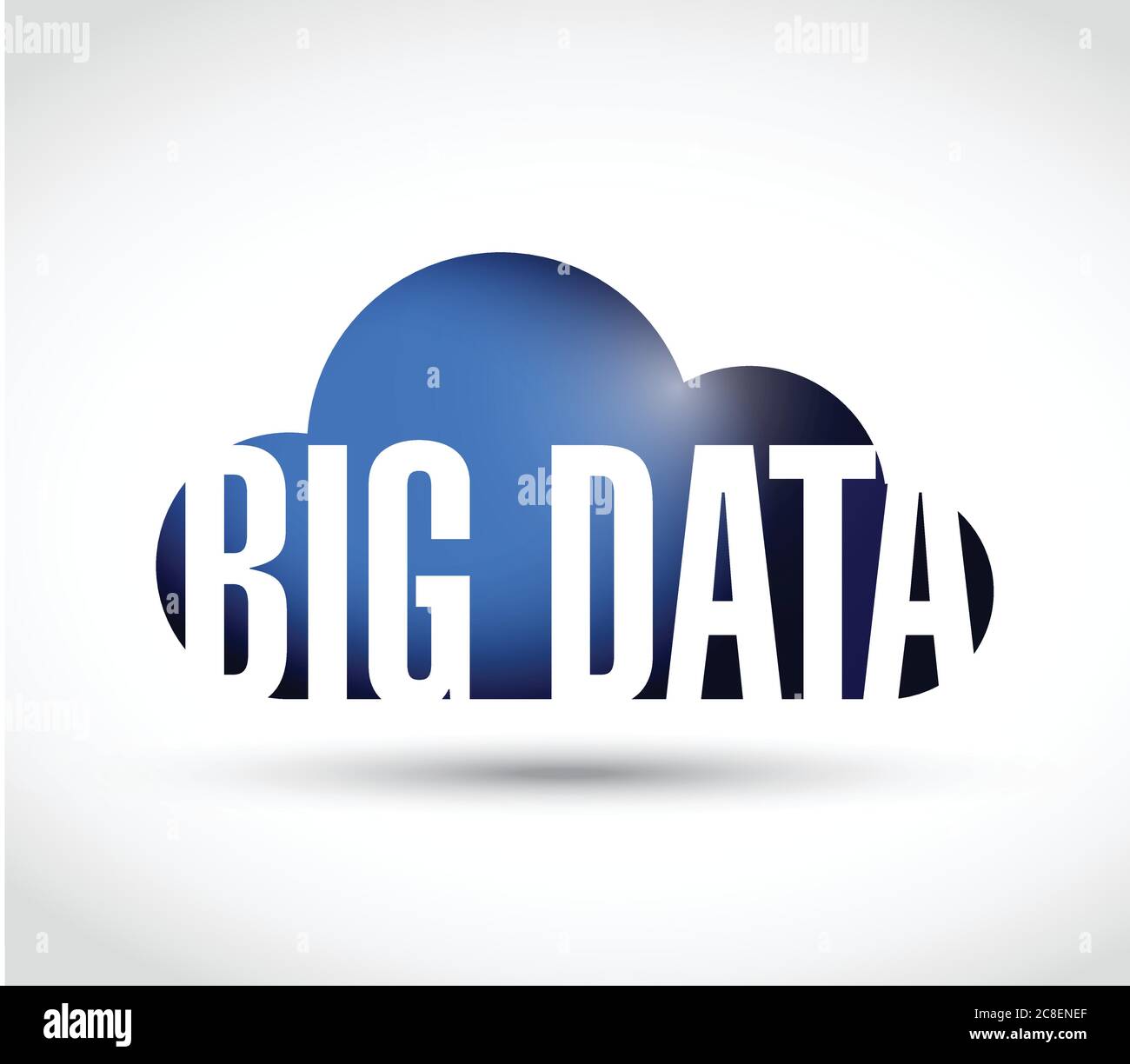 Big data cloud illustration design over a white background Stock Vector ...
