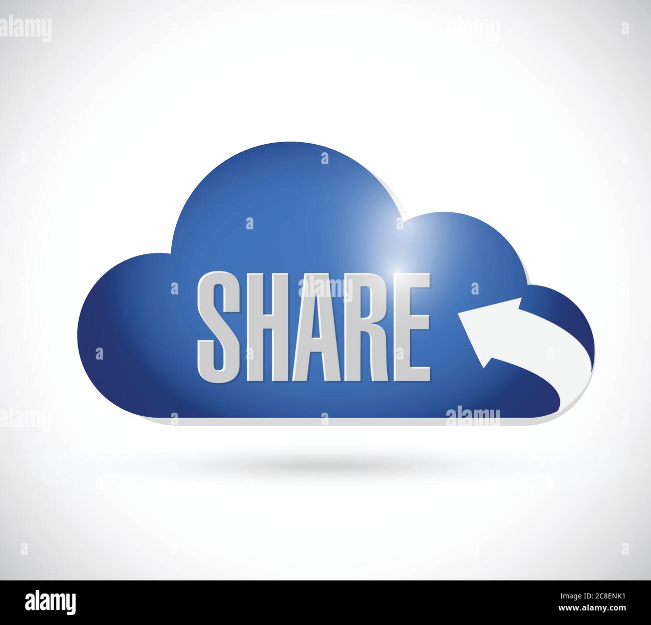 Share cloud illustration design over a white background Stock Vector ...