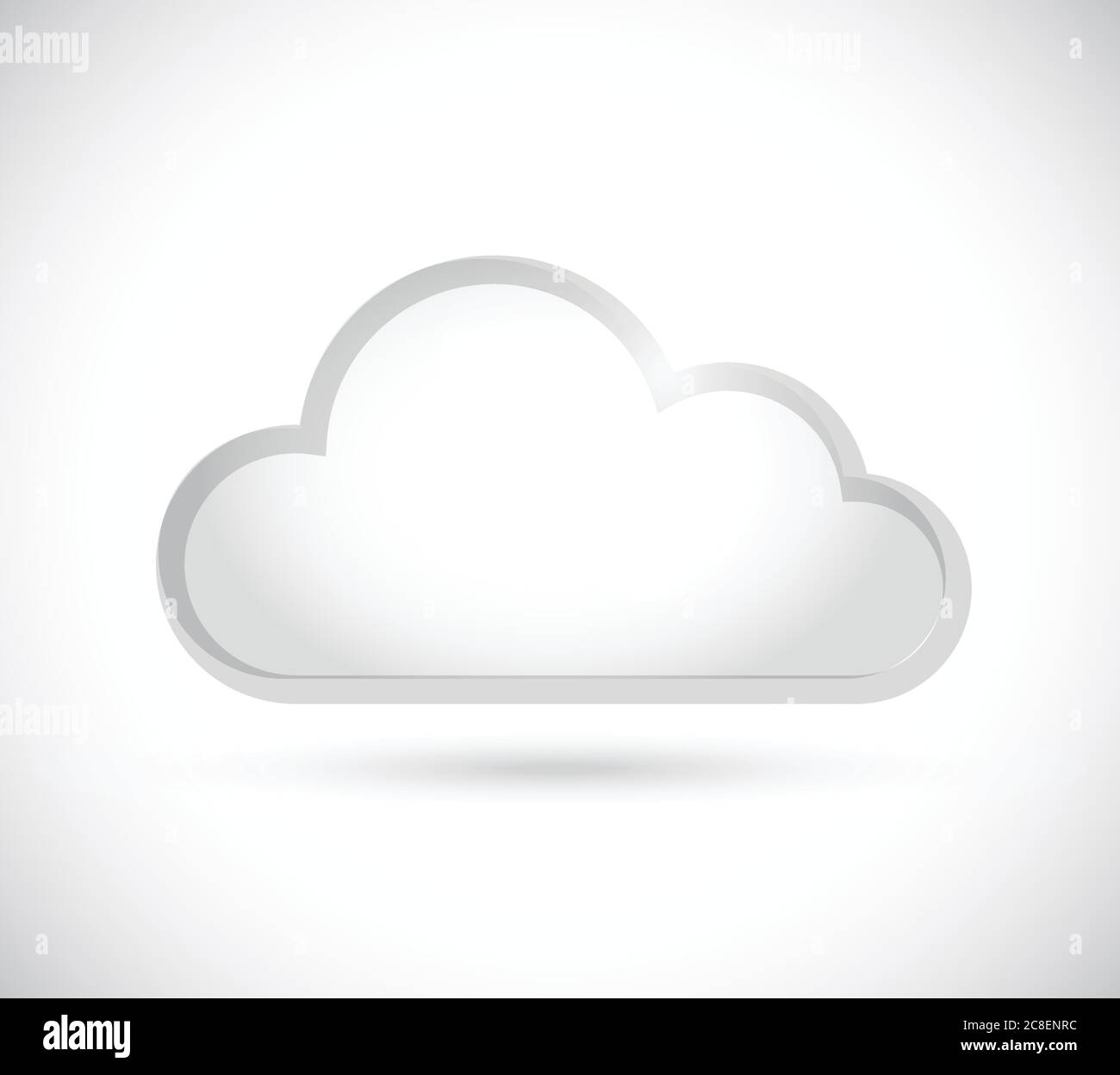 Cloud border illustration design over a white background Stock Vector ...