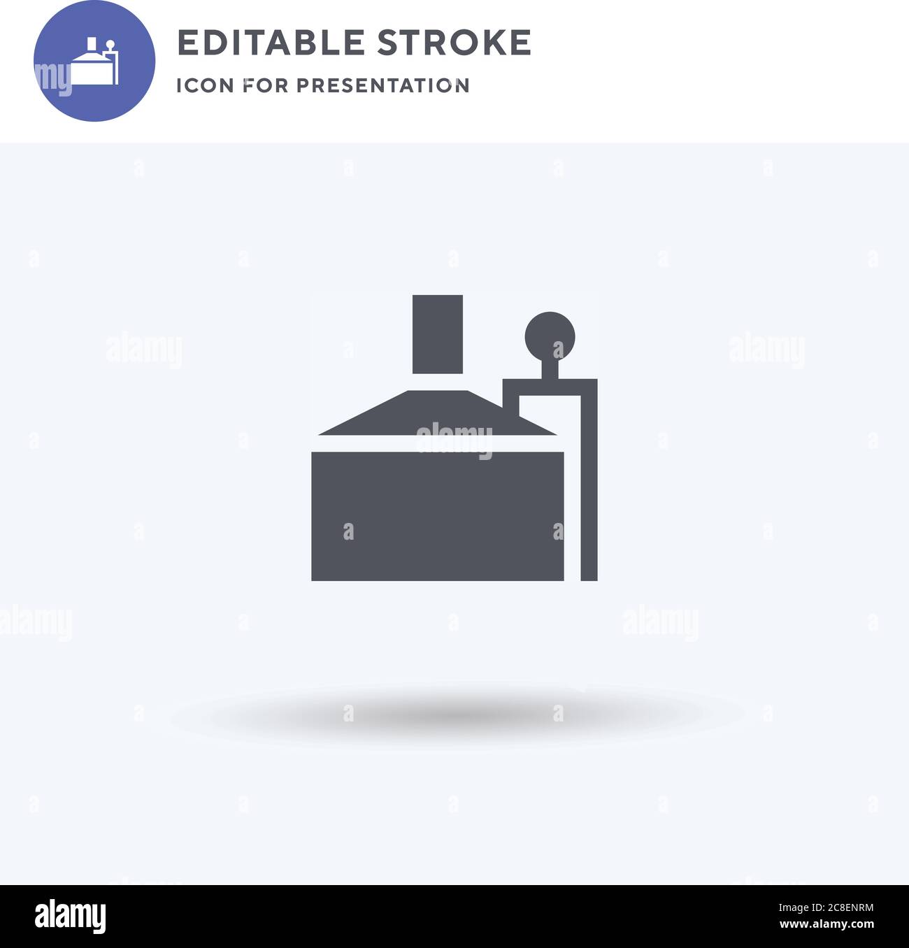 Distillery icon vector, filled flat sign, solid pictogram isolated on ...