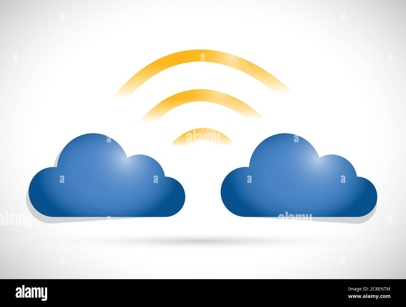 Cloud computing network connection over a white background Stock Vector ...