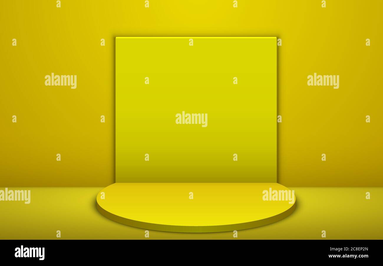 Exhibition stand in yellow Stock Vector Images - Alamy