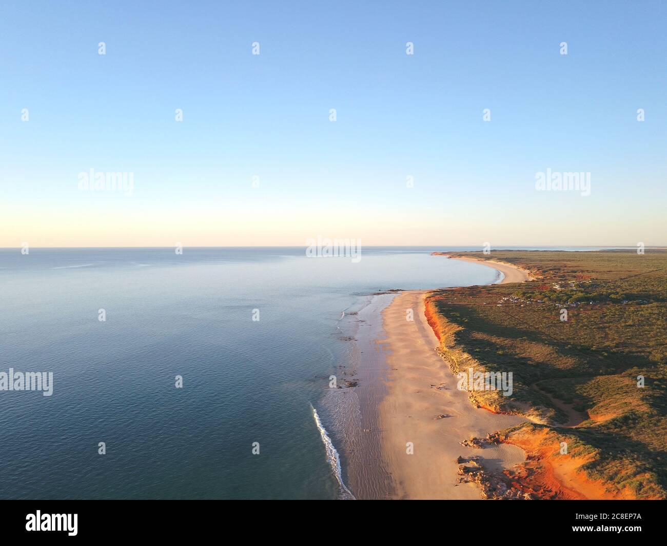 Scenic panoramic view of remote coast near Broome, Western Australia ...