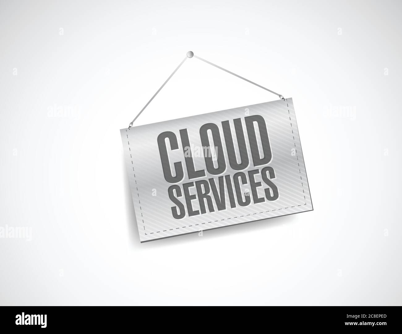 Cloud services banner sign illustration design over a white background ...