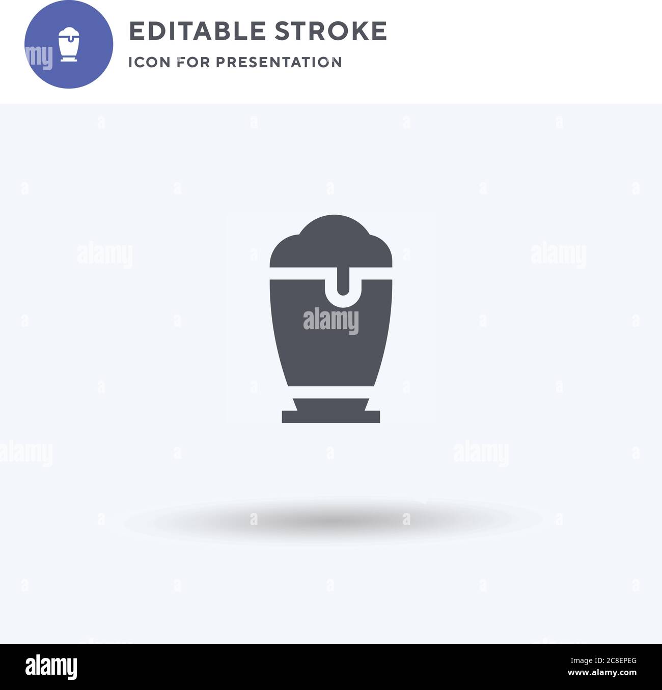 Pint icon vector, filled flat sign, solid pictogram isolated on white ...