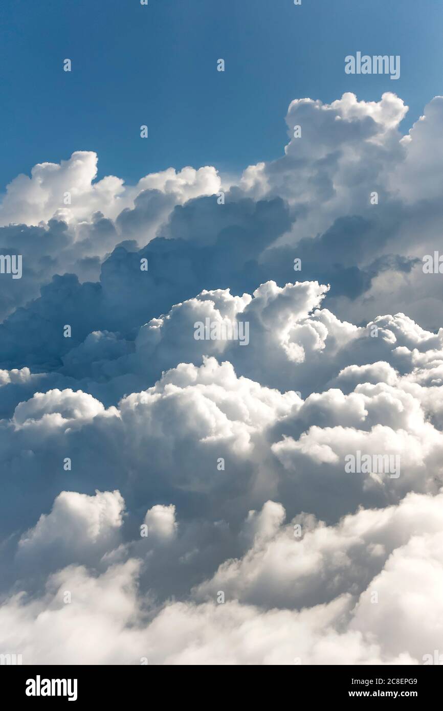 Clouds from above with copy space Stock Photo - Alamy