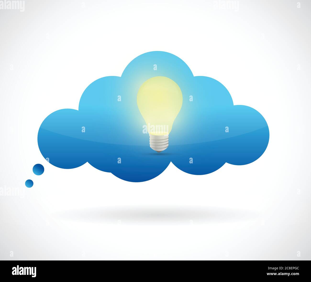 Thinking cloud illustration design over a white background Stock Vector ...